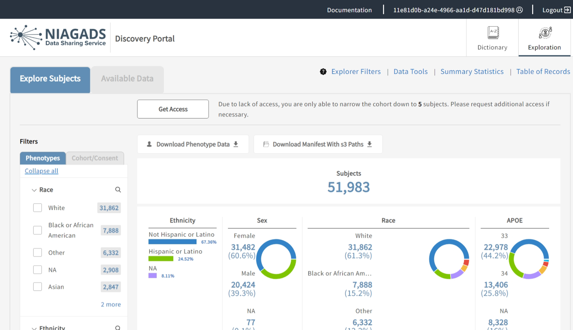 NIAGADS Data Discovery Portal Beta Release: Gen3 Enables Exploration of the ADSP Dataset - DSS ...