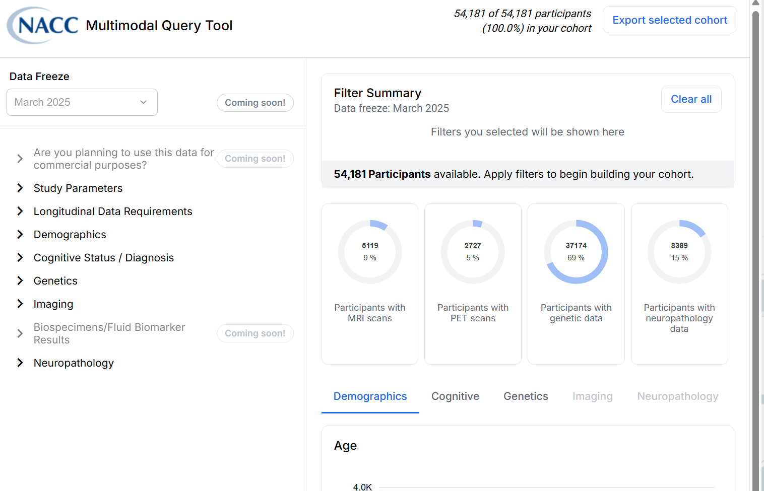 Just Launched: NACC’s Multimodal Query Tool (MQT v1) - DSS NIAGADS